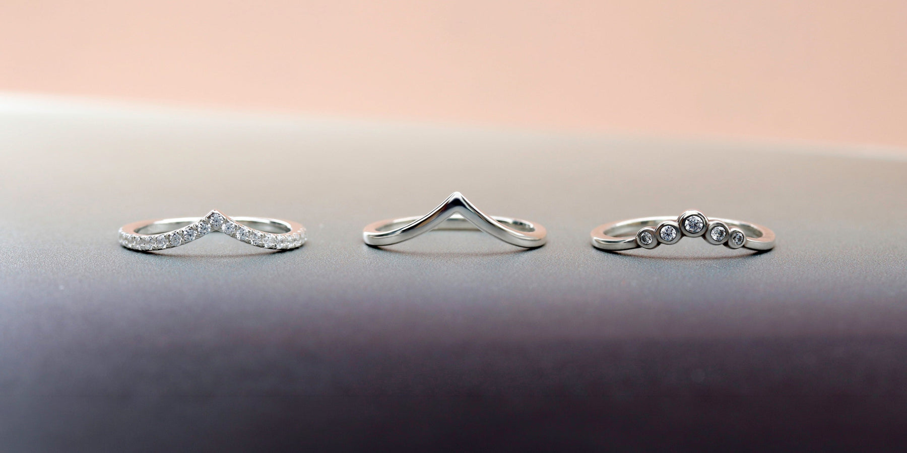 Contour Wedding Bands | V-contour & Half-circle Diamond Bands | Aide ...