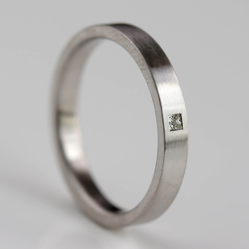Flush Set Square Diamond Ring - Eco-friendly Jewelry