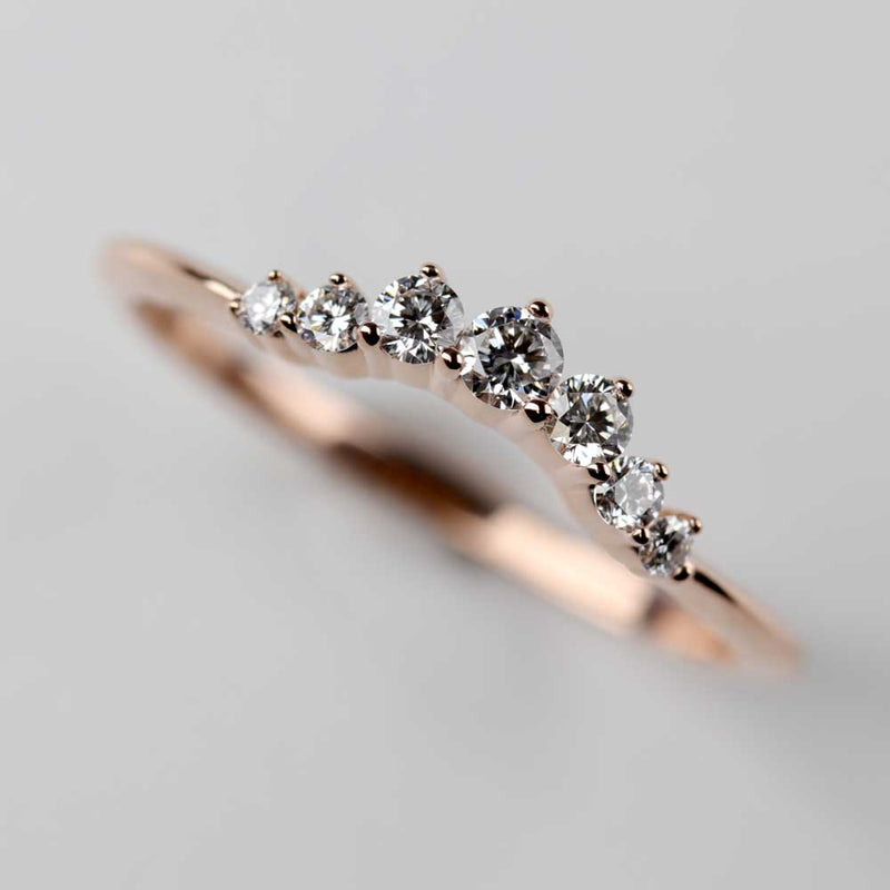 Contour Wedding Bands | V-contour & Half-circle Diamond Bands | Aide ...